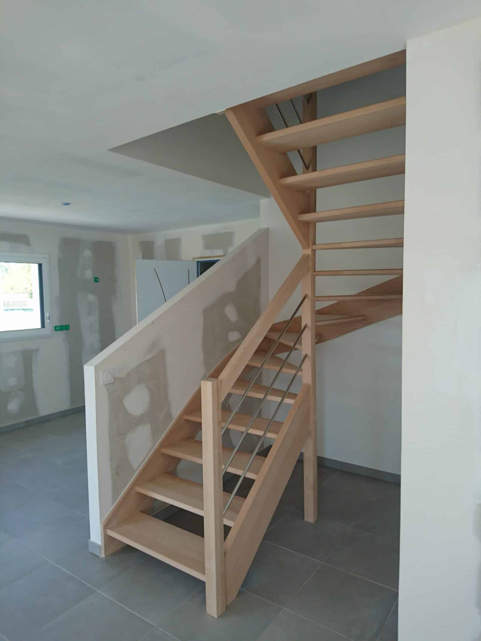 escalier double quart tournant riaux escalier 49124 le plessis grammoire - Habitat Conception ...